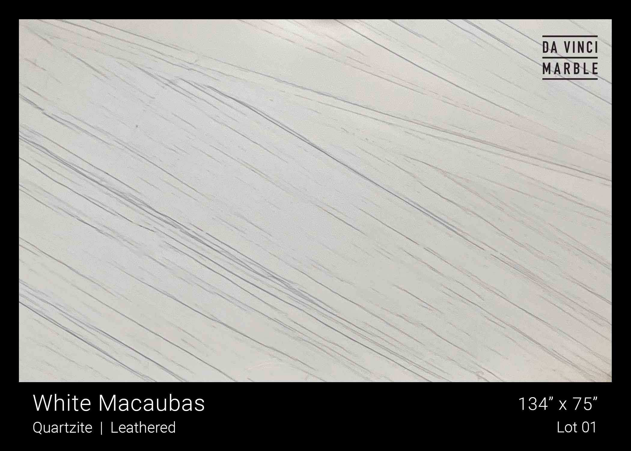 White Macaubas Leather 2Cm - DaVinci Marble